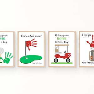 Golf Father's Day Handprint Golf Crafts, Father's Day Golf Gifts, Golf ...