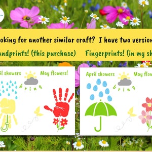 April Showers Handprint Art Spring Handprint Craft for - Etsy