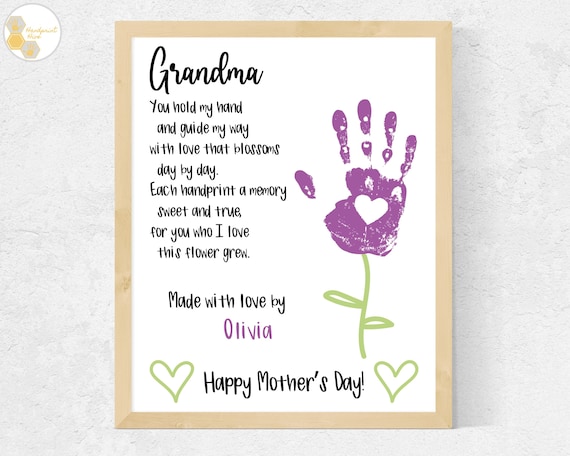 Poema De Huella De Mano Del Día De La Madre Mi Poema De Huellas De