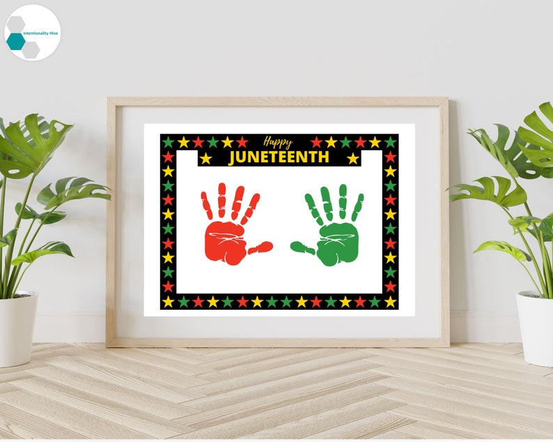 Juneteenth Craft for Kids Printable Handprint Art | Etsy UK