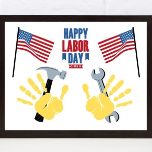 Handprint Labor Day Craft for Toddlers Kids Preschool Baby Daycare ...
