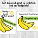 Teacher Footprint Art Craft, Banana Footprint Craft, Thank You Teacher ...