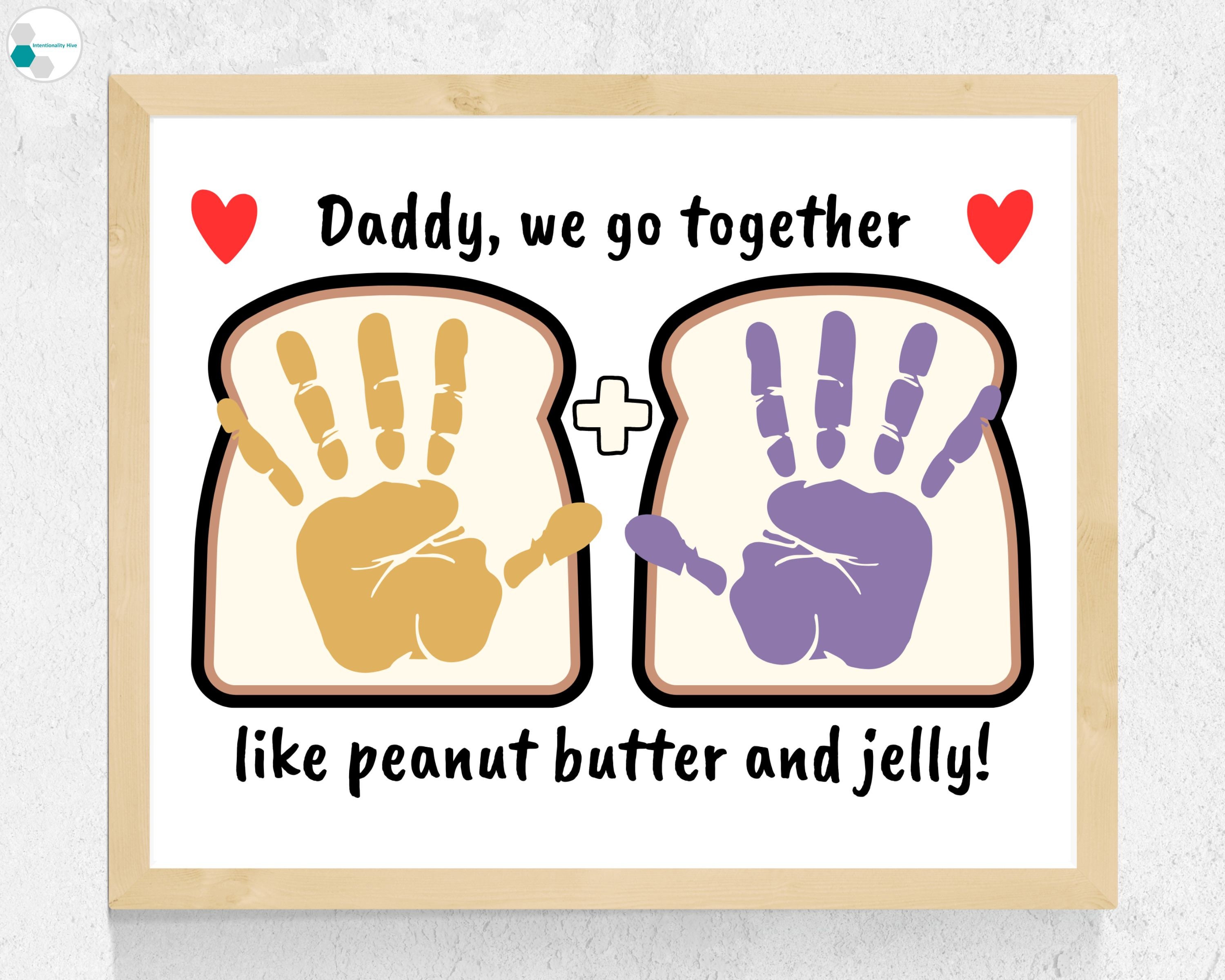 Dad Handprint Art PBJ Father's Day Handprint Craft - Etsy