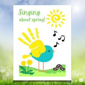 Spring Handprint Bird Craft for Preschool, Toddlers, Kids | Spring ...