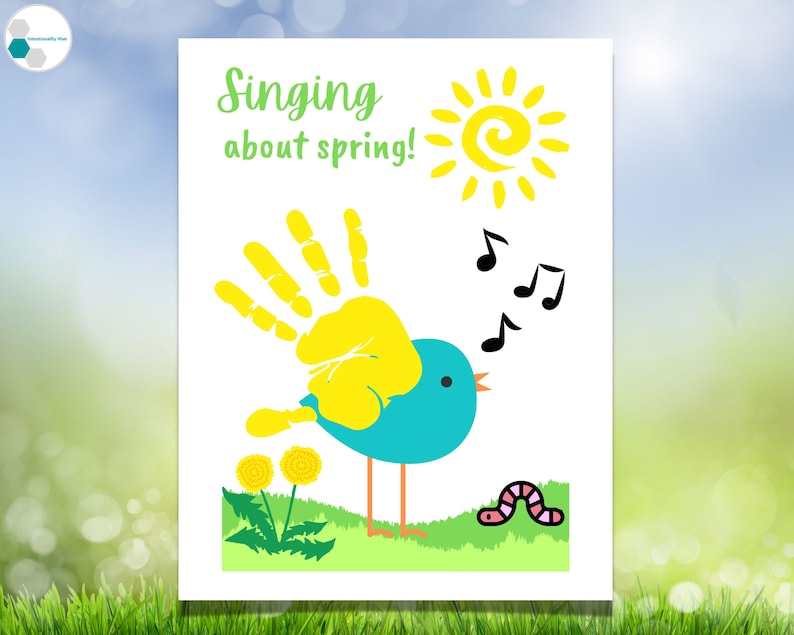 Spring Handprint Bird Craft for Preschool Toddlers Kids - Etsy