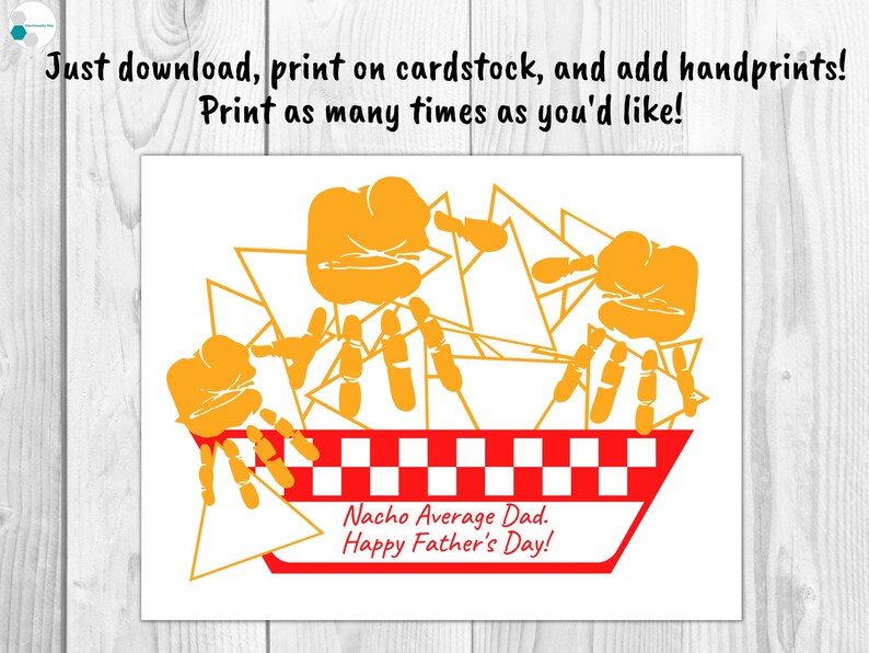 Handprint Art Father's Day Craft for Toddlers Nacho - Etsy
