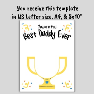 Best Daddy Ever Trophy Handprint Art, Dad Father's Day Handprint Trophy ...