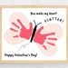 Butterfly Valentine Handprint Art You Make My Heart Flutter Valentine's ...