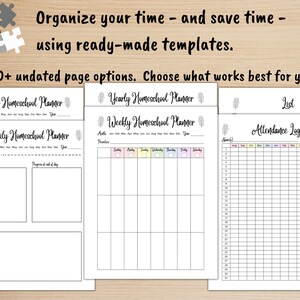 Homeschool Planner Undated, Printable Homeschool Planner Pages ...