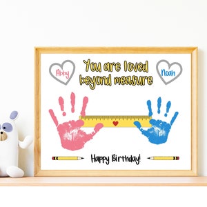 Handprint Birthday Card for Mom Aunt Grandma Birthday Handprint Art ...