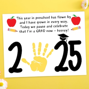 2025 Preschool Graduation Handprint Poem, Last Day of Preschool ...