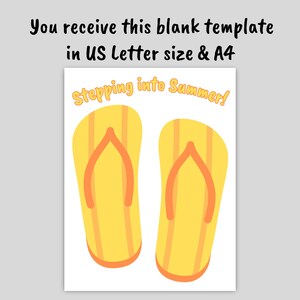 Summer Footprints Craft, Stepping Into Summer Craft for Toddlers Kids ...