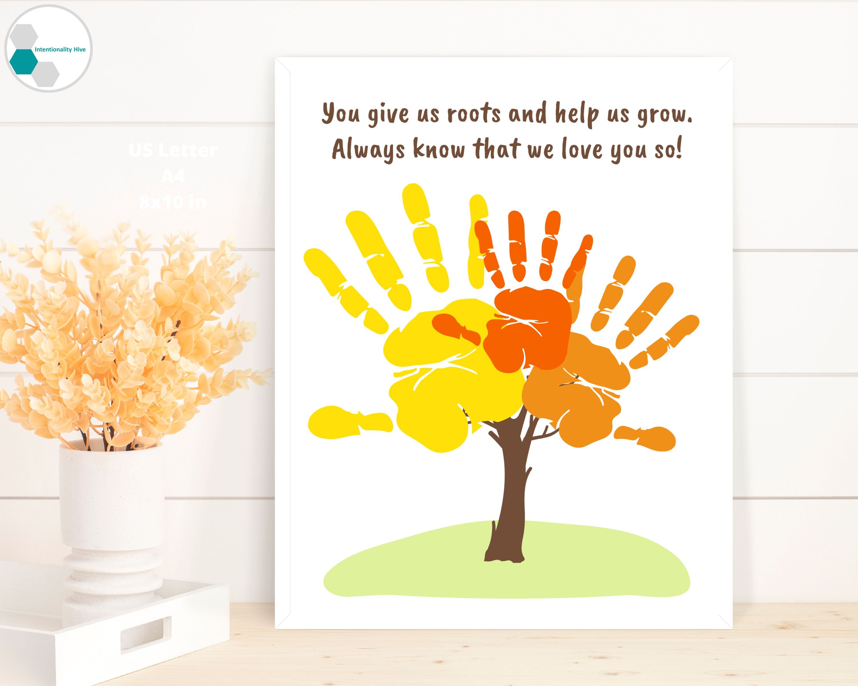 Grandpa Handprint Tree Father's Day Grandpa Craft DIY - Etsy UK