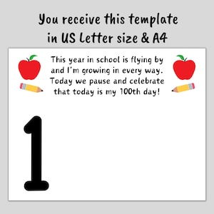 100 Days of School Handprint Art Poem, 100 Days Preschool Craft, 100 ...