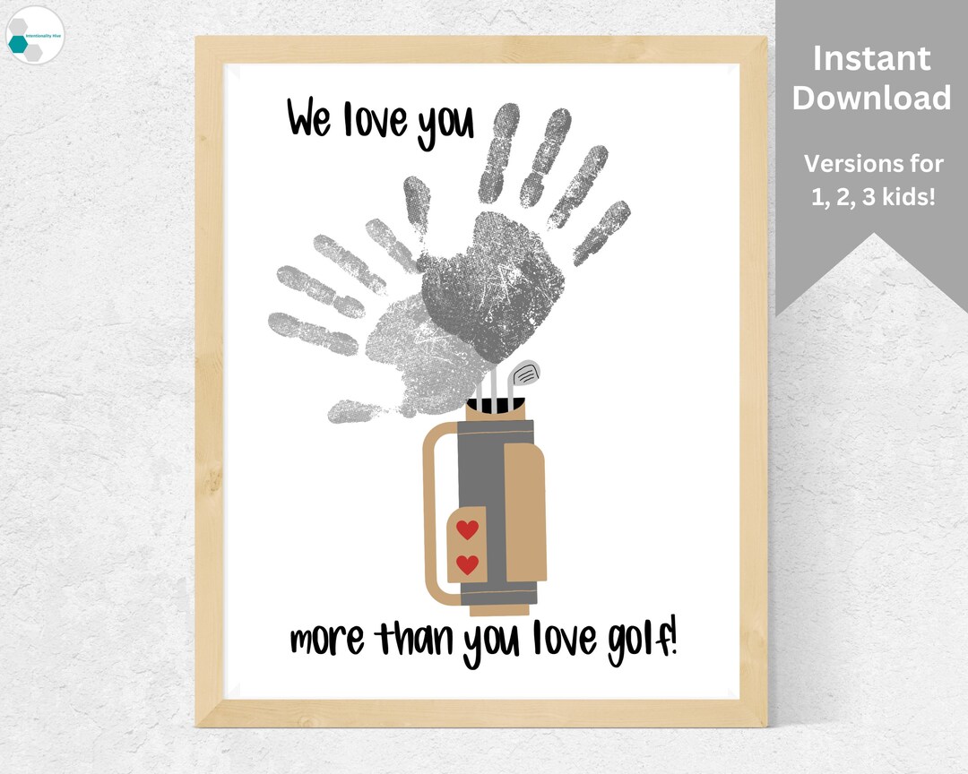 Golf Grandpa Handprint Gift Father's Day Handprint Golf - Etsy