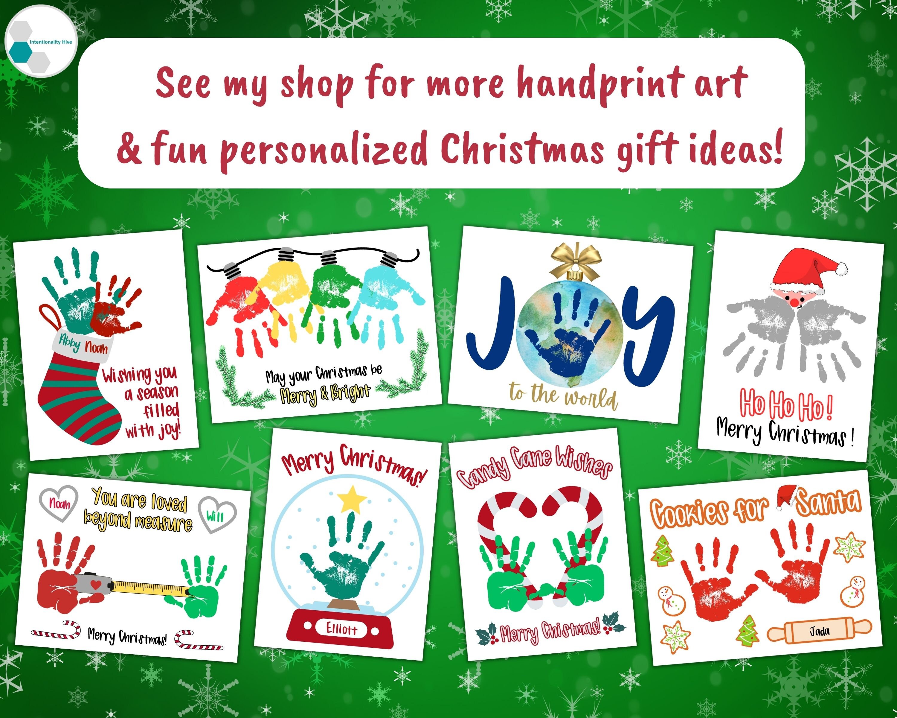 Christmas Lights Handprint Art Craft, Merry and Bright Handprint ...