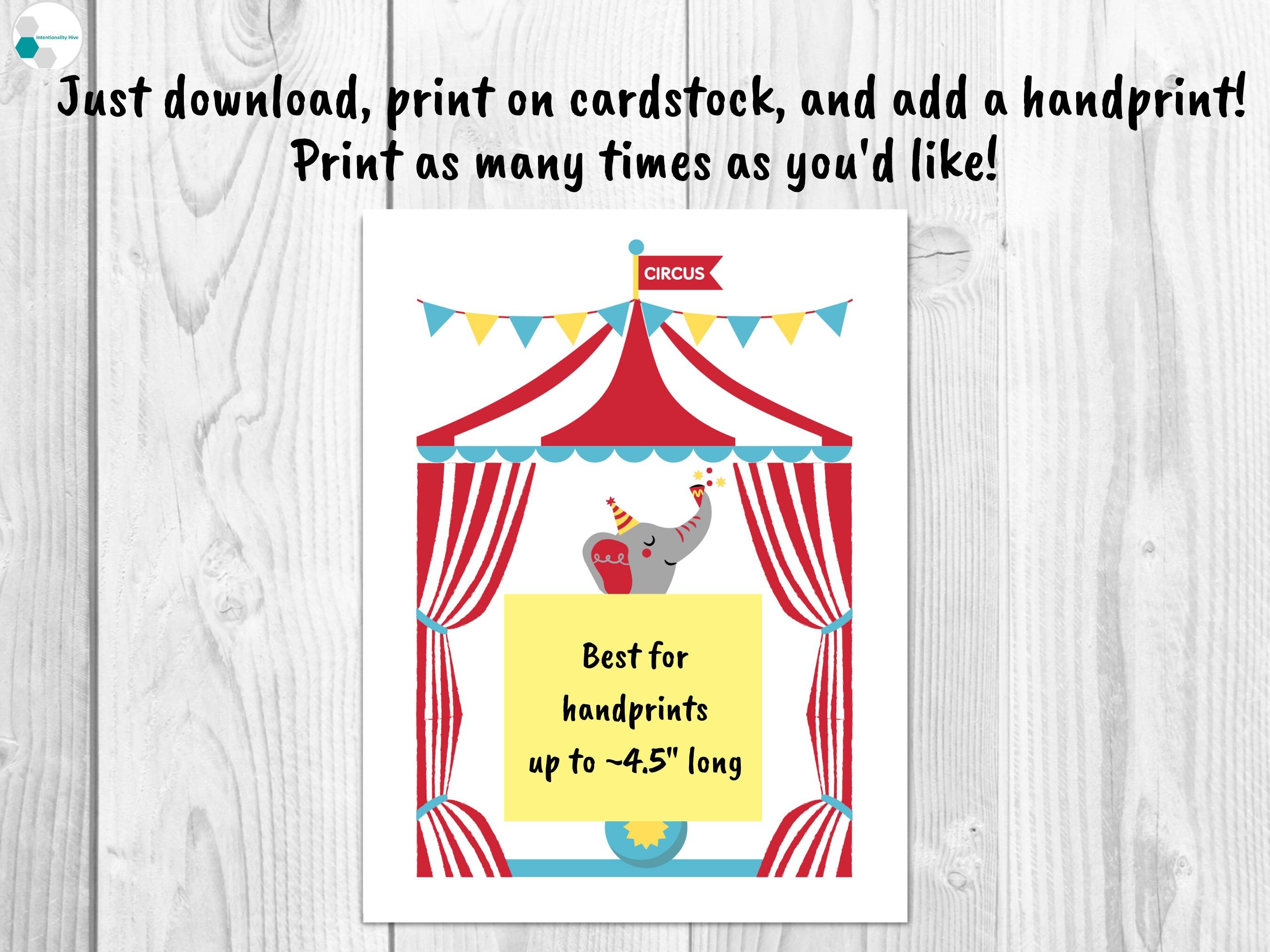 Circus Handprint Art Handprint Craft For Toddlers And Etsy Australia