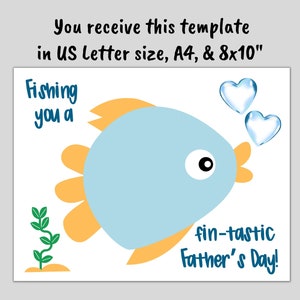 Fishing Father's Day Handprint Craft, Grandpa Papa Dad Daddy Handprint ...