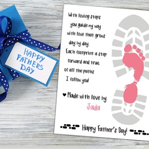 Father's Day Footprint Art Poem, Footprint Father's Day Poem, Fathers ...