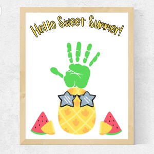 Hello Sweet Summer Handprint Art Craft, Hello Summer Handprint Craft ...