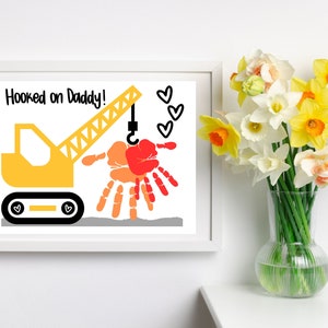 Daddy Handprint Art, Father's Day Handprint Craft Printable, Daddy Gift ...