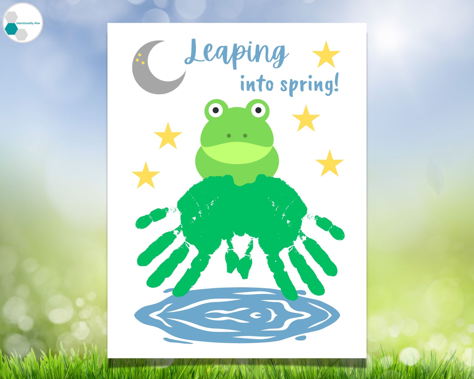 Spring Frog Handprint Craft for Toddlers Preschool Kids - Etsy
