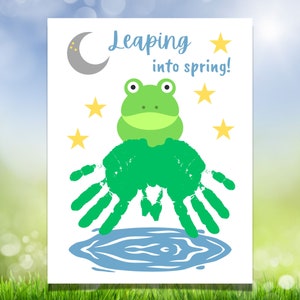 Spring Frog Handprint Craft for Toddlers, Preschool, Kids | Spring ...