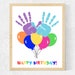 Construction Birthday Handprint Art Craft for Dad Grandpa Papa ...
