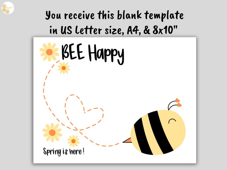 Bee Spring Handprint Art Craft Printable, Happy Spring Handprint Craft ...