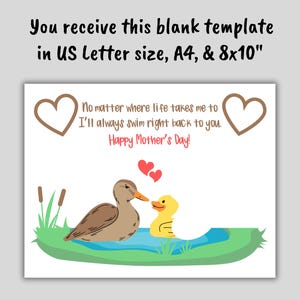 Mother Duck Handprint Art Poem, Mother's Day Handprint Craft Printable ...