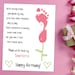 Footprint Birthday Card From Toddler Baby, Happy Birthday Footprint ...