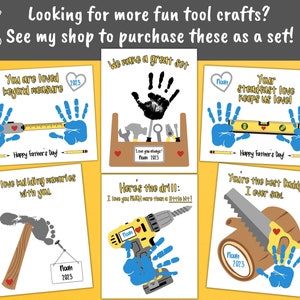 Hammer Father's Day Footprint Craft Printable, Footprint Father's Day ...