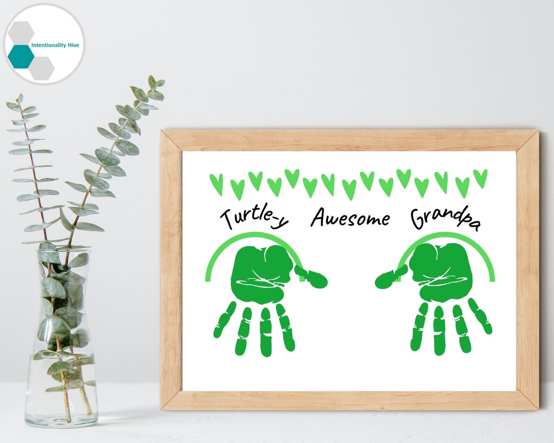 Grandpa Printable Handprint Craft Father's Day Handprint - Etsy