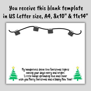 Christmas Lights Handprint Art Poem, Christmas Handprint Poem Gift ...