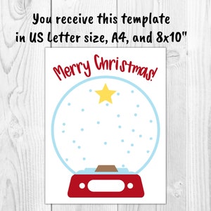 Christmas Snow Globe Handprint Craft, Christmas Handprint Art Craft for ...