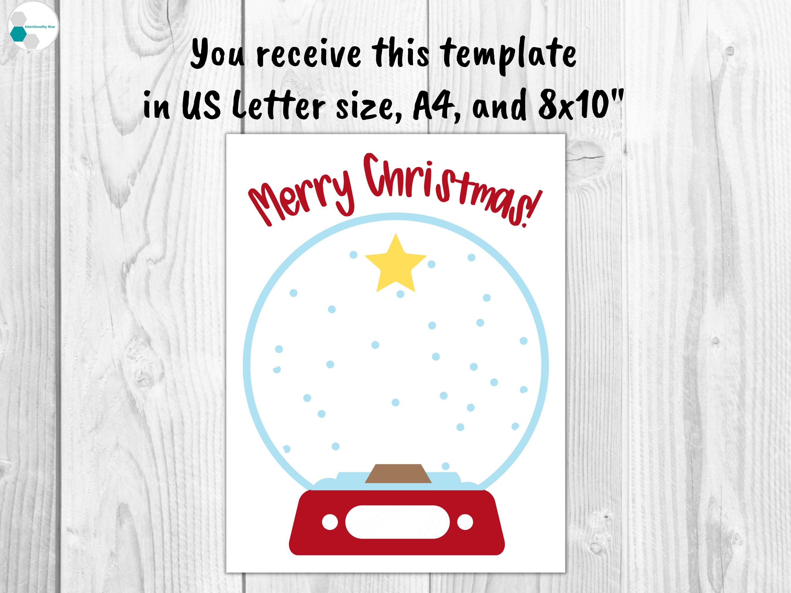 Christmas Snow Globe Handprint Craft, Christmas Handprint Art Craft for ...