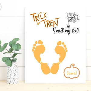 Smell My Feet Footprint Printable Craft for Toddler Baby Preschool ...