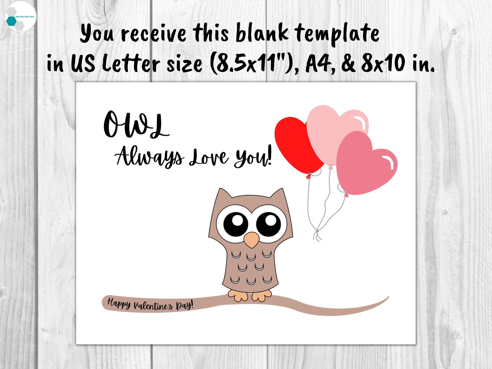 Owl Valentine's Day Handprint Art Craft | Printable Owl Always Love You ...