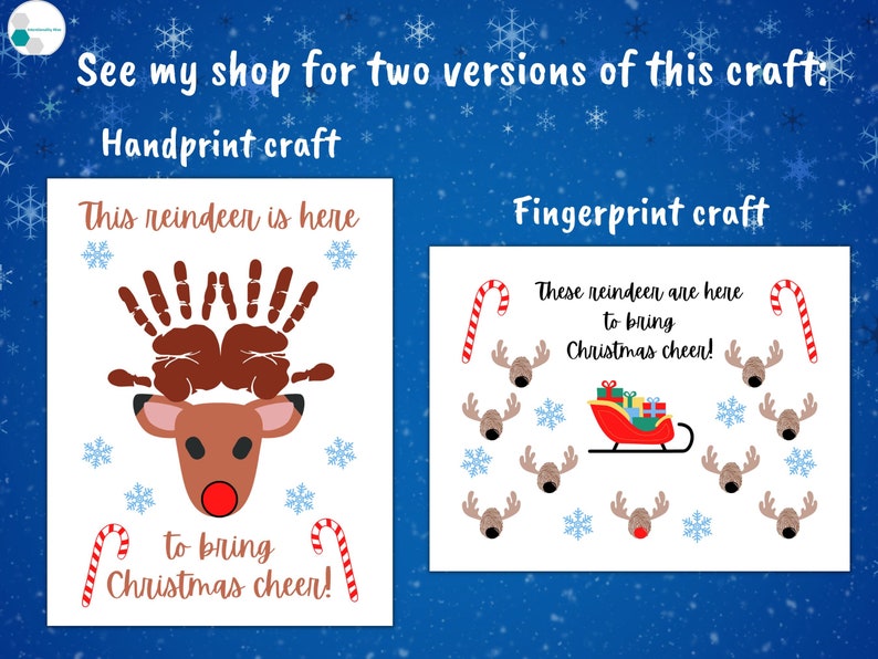 Reindeer Handprint Printable Craft | Christmas Craft for Infant ...