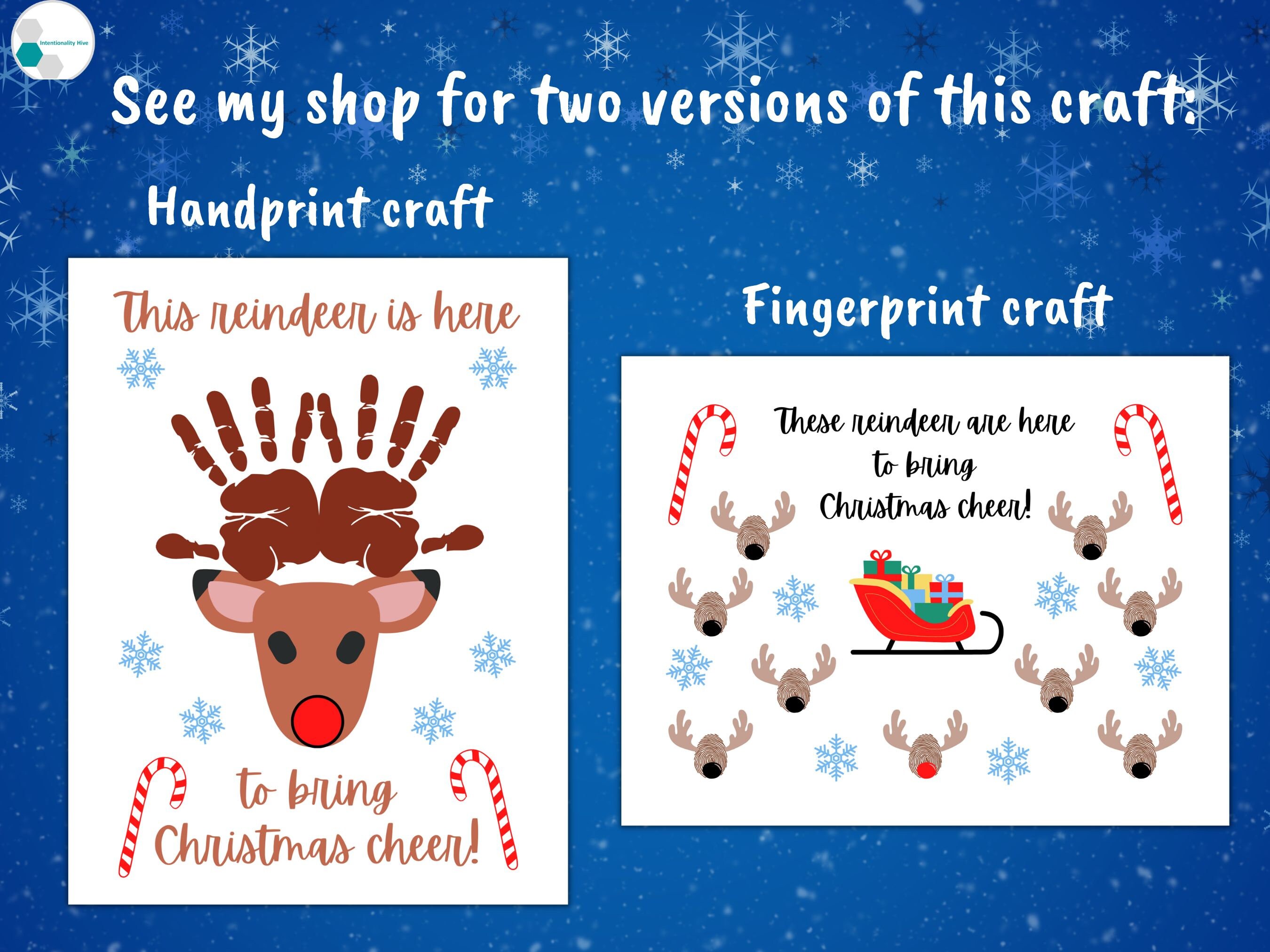 Reindeer Handprint Printable Craft | Christmas Craft for Infant ...
