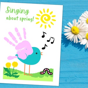 Spring Handprint Bird Craft for Preschool, Toddlers, Kids | Spring ...