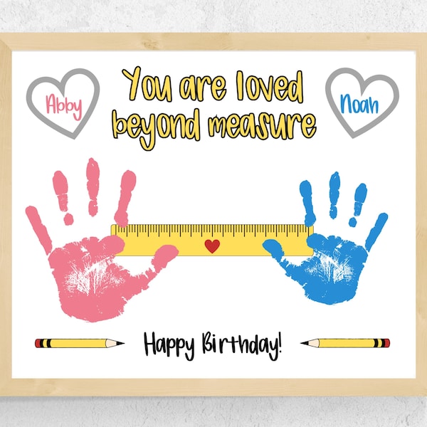 Mom Birthday Kid Handprint - Etsy