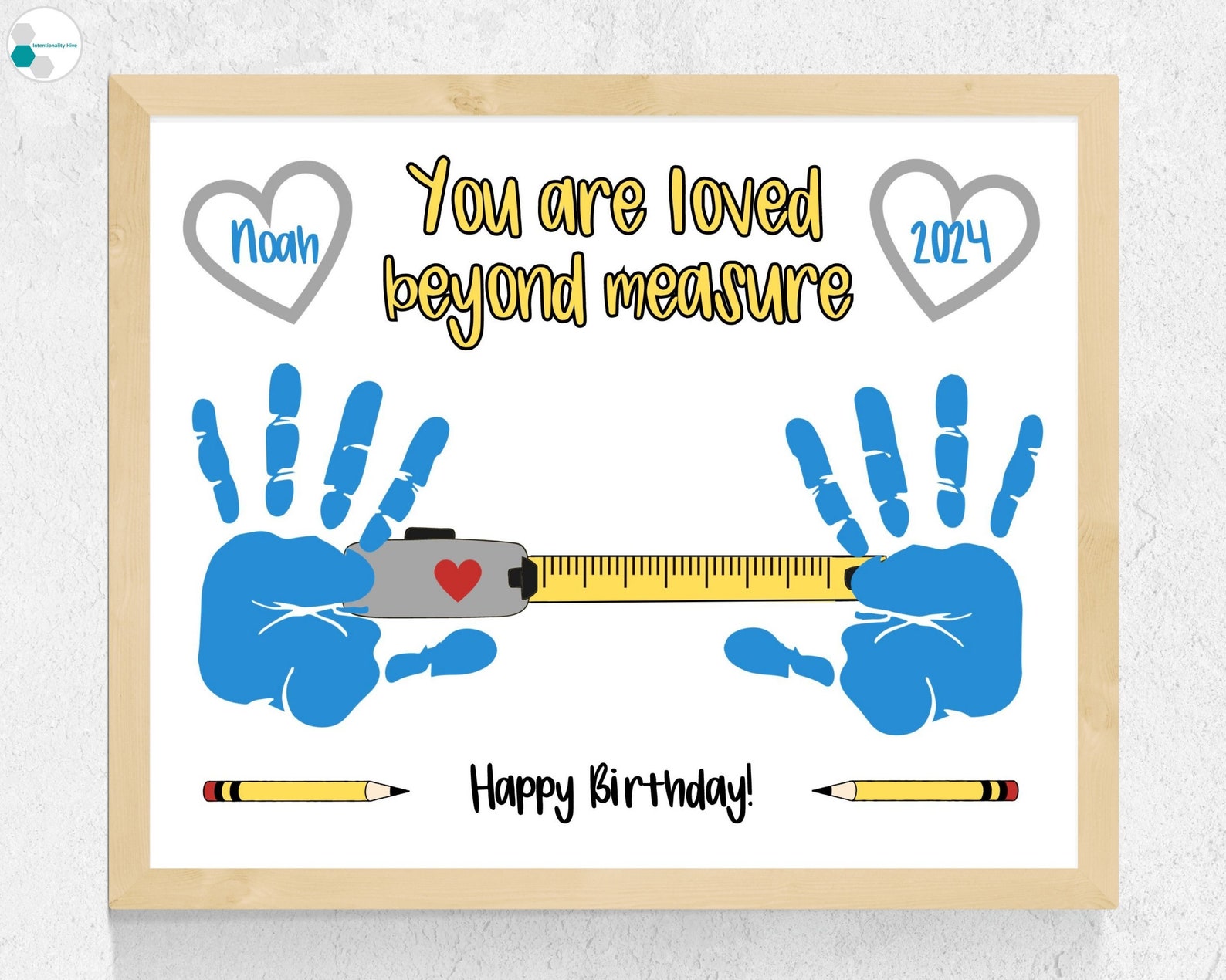 Dad Birthday Handprint Craft, Grandpa Birthday Handprint Printable, Dad ...