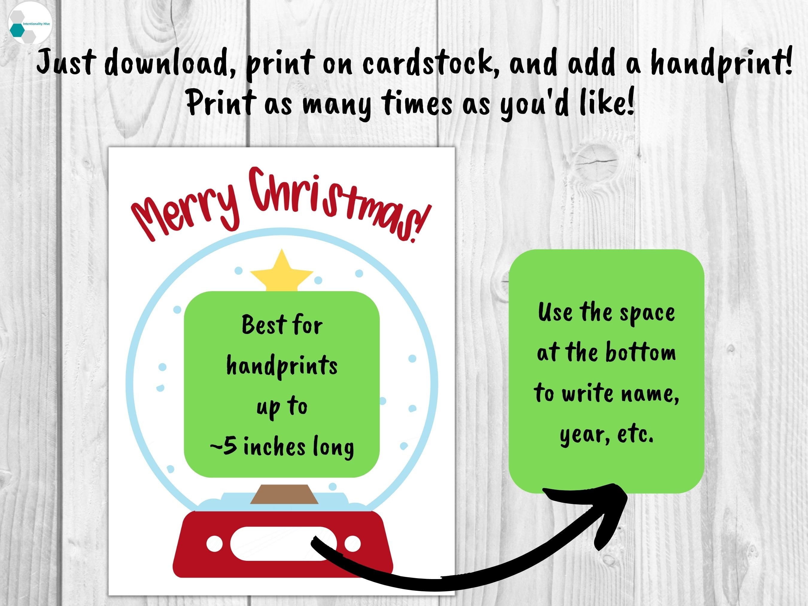 Christmas Snow Globe Handprint Craft, Christmas Handprint Art Craft for ...