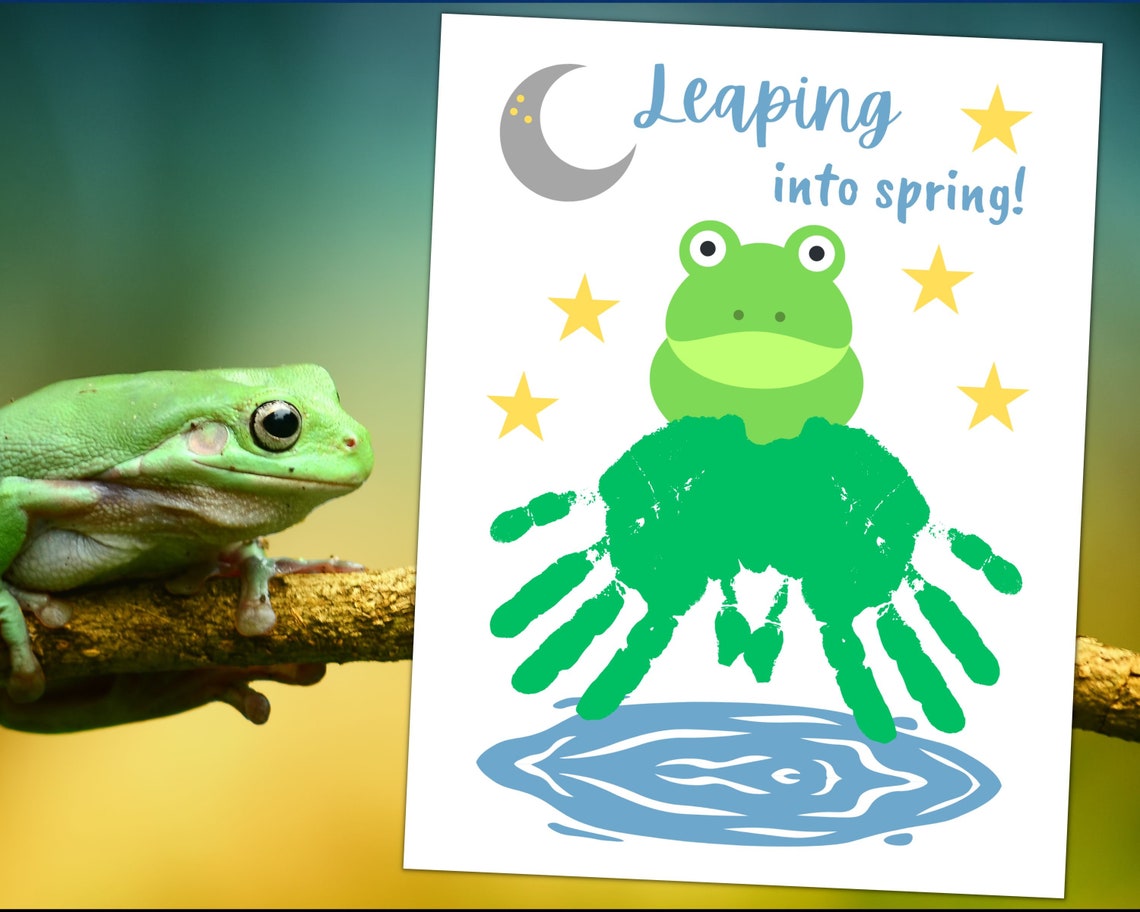 Spring Frog Handprint Craft for Toddlers Preschool Kids - Etsy