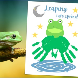 Spring Frog Handprint Craft for Toddlers, Preschool, Kids | Spring ...