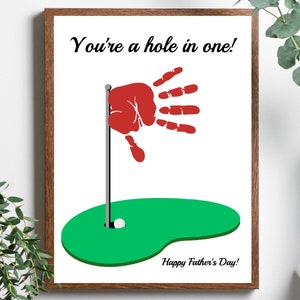 Golf Father's Day Handprint Golf Crafts, Father's Day Golf Gifts, Golf ...