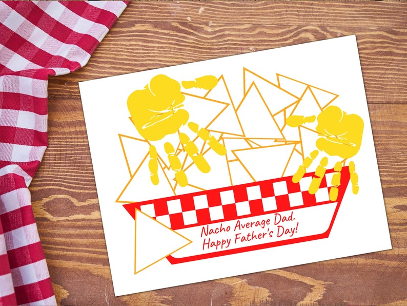 Handprint Art Father's Day Craft for Toddlers Nacho - Etsy