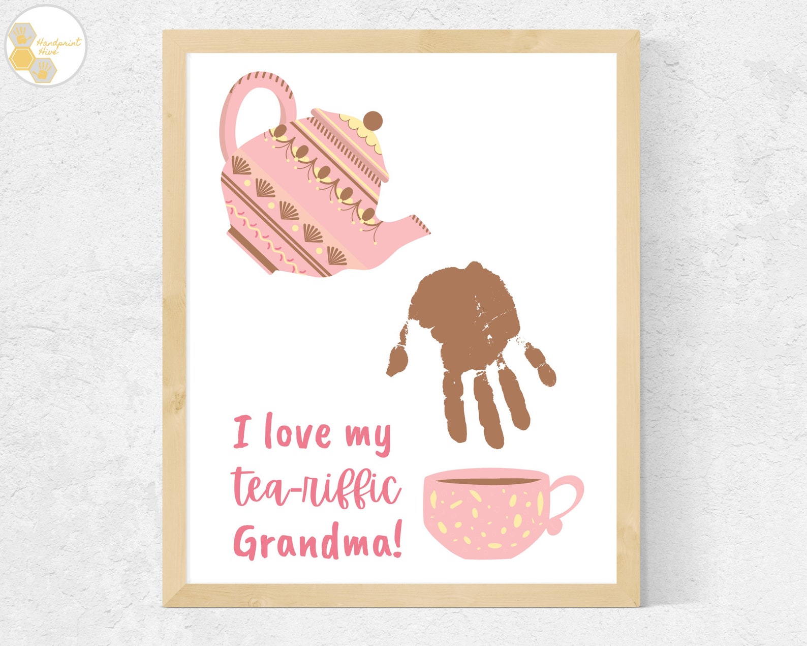 Grandma Handprint Art, Mother's Day Craft Grandma, Toddler Handprint ...