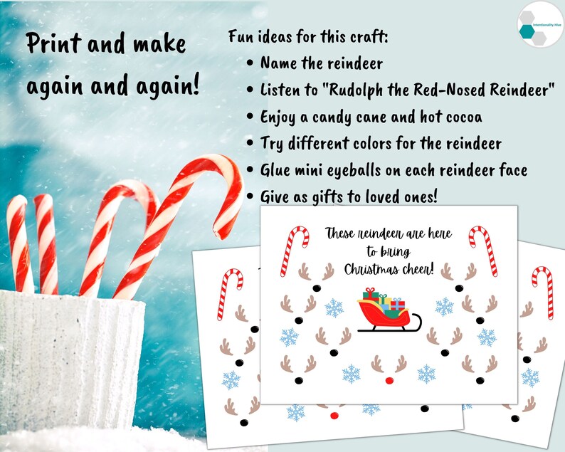 Christmas Reindeer Fingerprint Craft, Christmas Fingerprint Art Craft ...